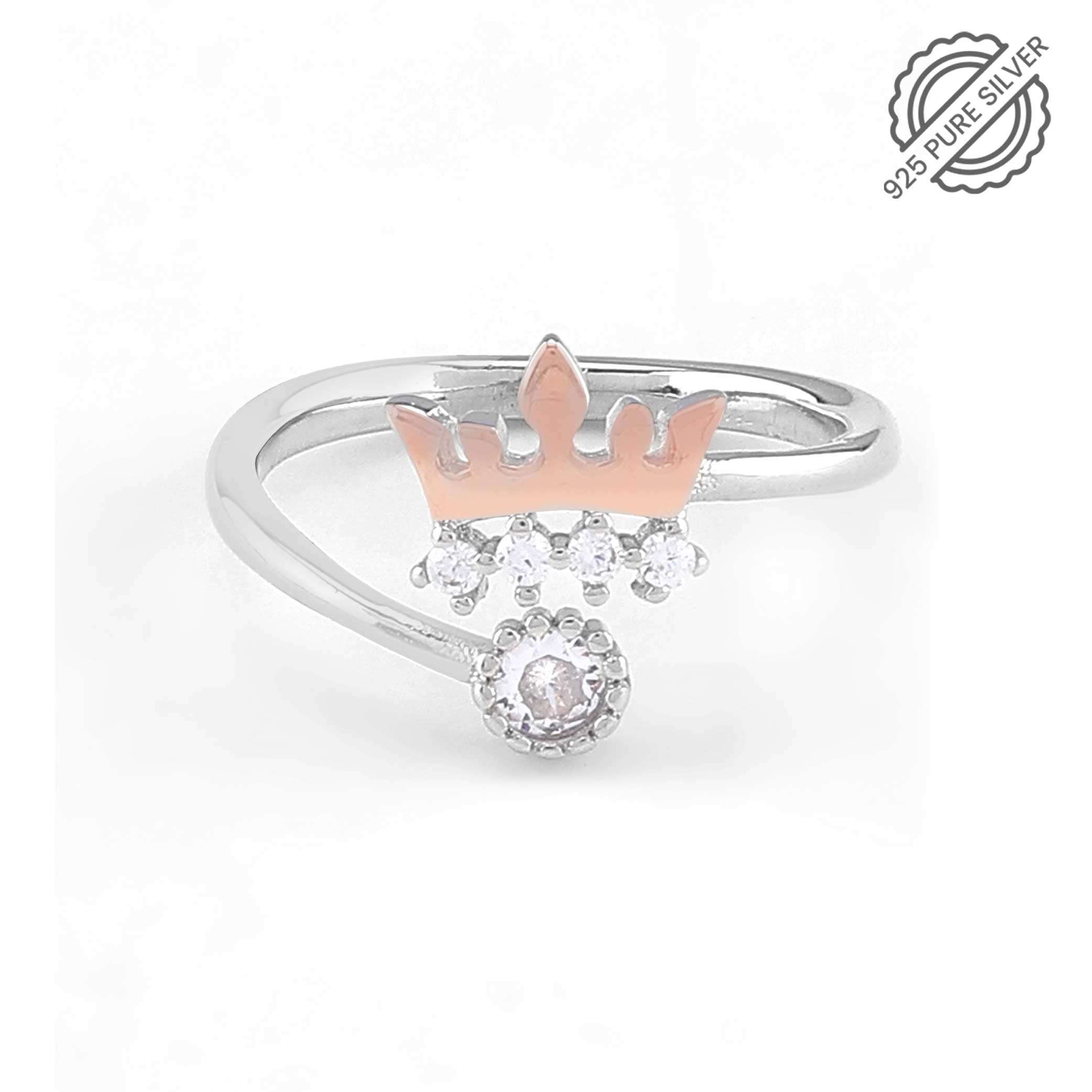 925 Sterling Silver Crown Ring – misshighness