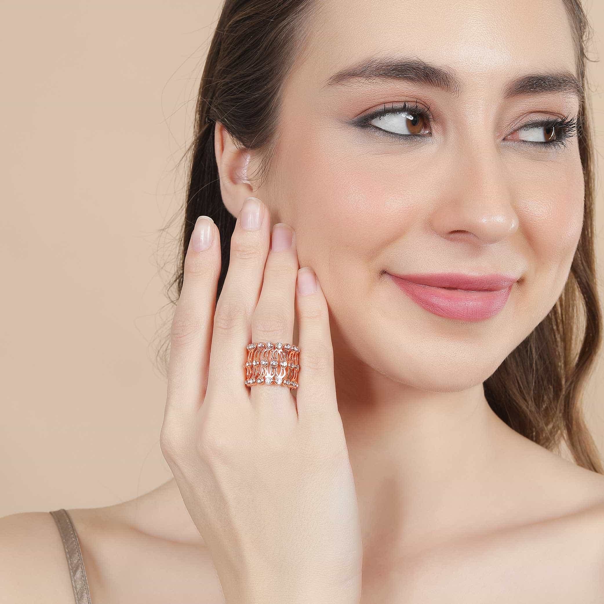 Pure 925 Silver 2 in 1 Ring + Bracelet (Free Size)[Convertible ...